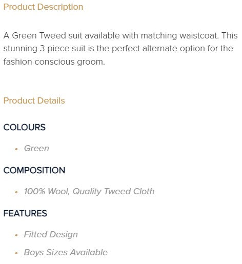 Appleton Green Tweed Lounge Suit (Hire) – Shepherd & Woodward Ltd