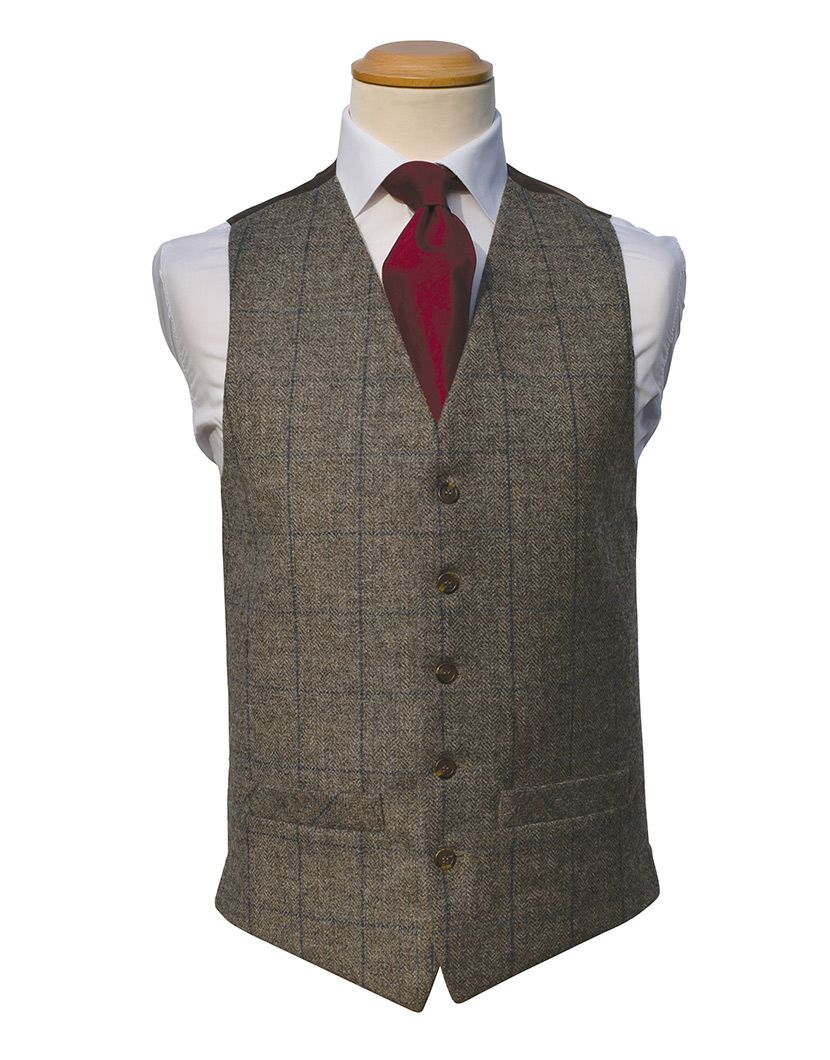 Check Tweed Waistcoat (Hire) – Shepherd & Woodward Ltd