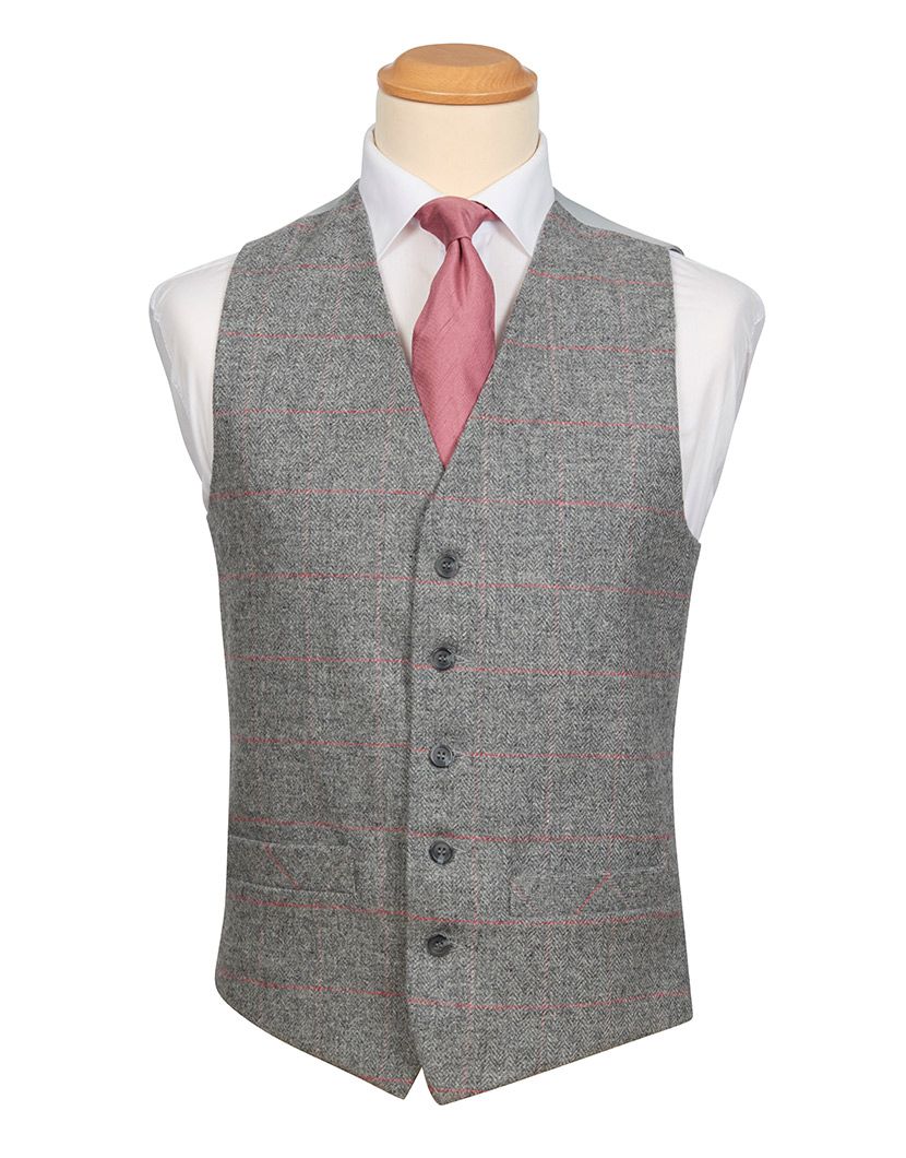 Check Tweed Waistcoat (Hire) – Shepherd & Woodward Ltd